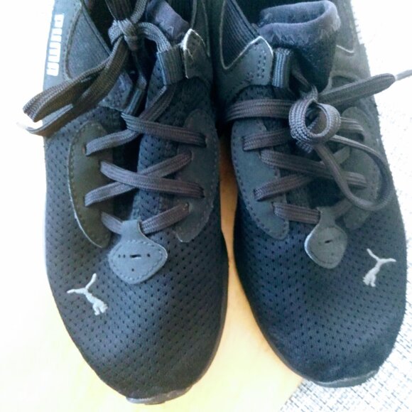 Puma | Shoes | Childrens Black Puma Tie Shoes Size 2c | Poshmark